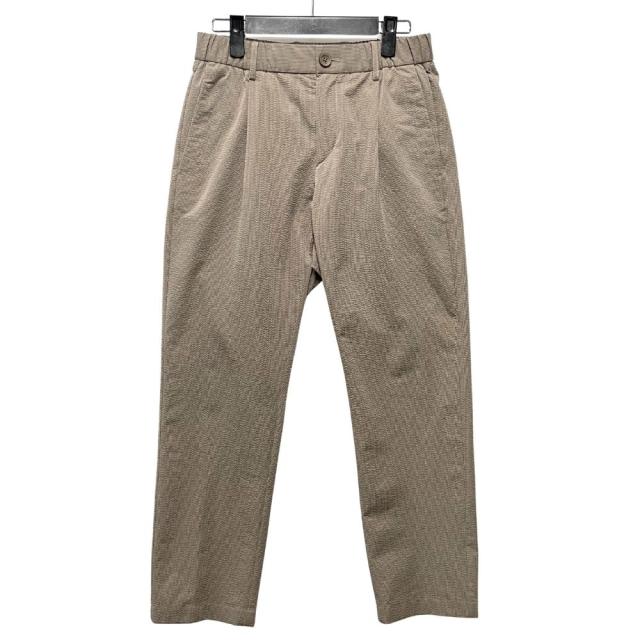 HERNO ヘルノ 品番 PT000093U-12684 シアサッカー 1プリーツ テーパード シャーリング パンツ ベージュ サイズS 正規品 / 40416