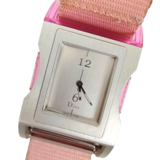 DIOR ディオール D100-322 クリス アルミニウム クォーツ レディース ナイロンベルト 腕時計 正規品 / C736