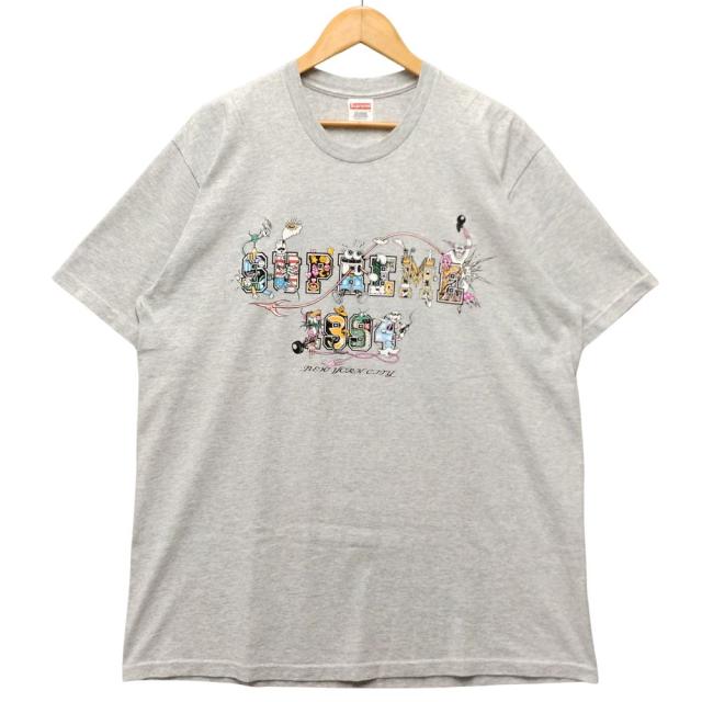 SUPREME シュプリーム Varsity Tee バーシティー プリント 半袖Ｔシャツ グレー サイズ L 正規品 / 52148