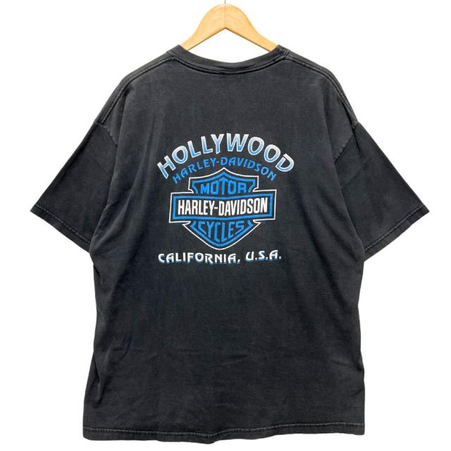 HARLEY DAVIDSON ハーレーダビッドソン プリント Tシャツ 00s チャコールグレー系 XL相当 正規品 / 52203