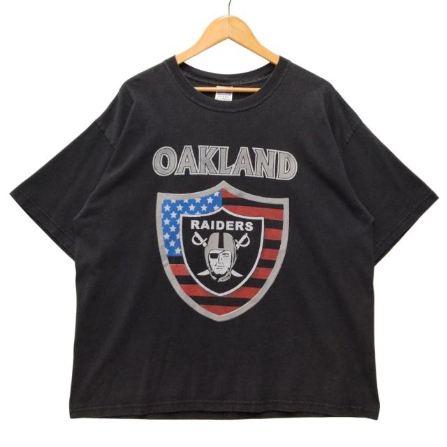 OAKLAND RAIDERS オークランド レイダース プリント Tシャツ NFL ギルダン ブラック サイズ XL 正規品 / 52255