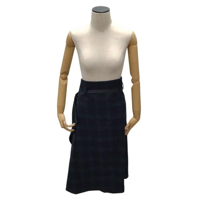 THE NORTH FACE ザ・ノースフェイス 品番 NB82232 Wool Wrap チェック ラップ スカート グリーン サイズフリー 正規品 / 52295