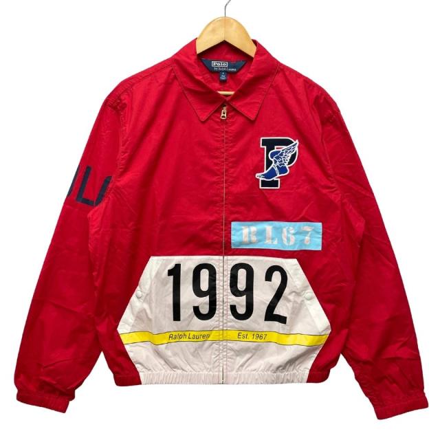 POLO RALPH LAUREN ポロ・ラルフローレン 1992 STADIUM ジャケット ブルゾン レッド サイズ M 正規品 / 51169