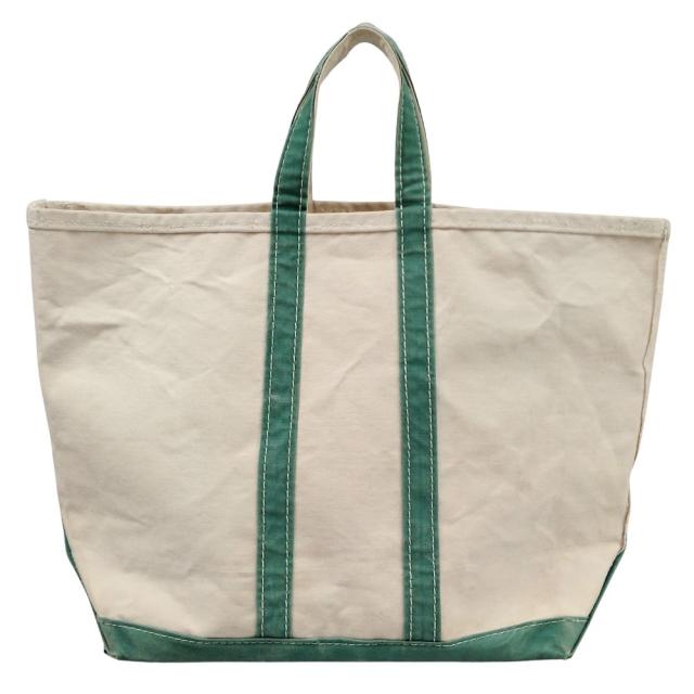 L.L.BEAN エルエルビーン キャンバス トートバッグ サイドタグ ガイドライン1本 ヴィンテージ 生成り色 正規品 / 51444