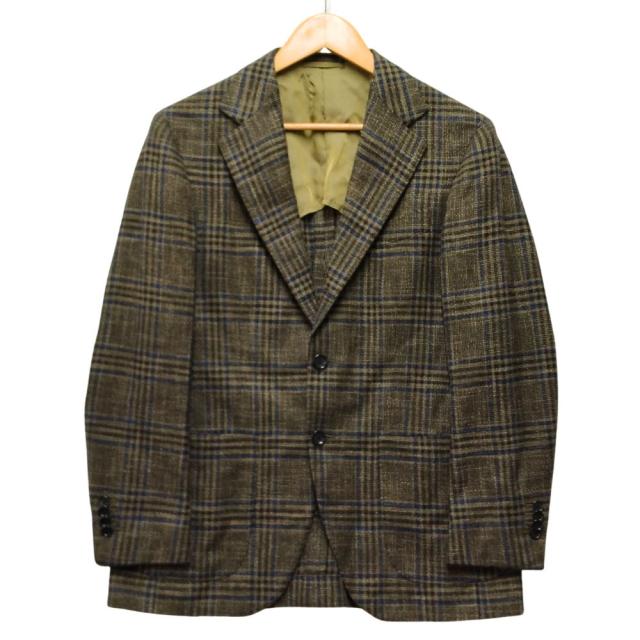 BEAMS F ビームス エフ グレンチェック テーラードジャケット 夏用 グリーン サイズ 44 正規品 / 40155