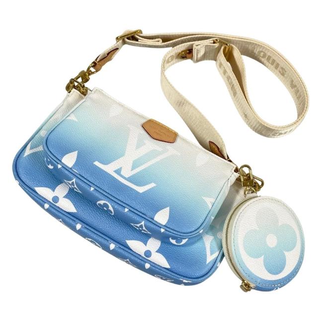 LOUIS VUITTON ルイ・ヴィトン M57633 ジャイアント ミュルティポシェットアクセソワール ホワイト×ブルー 正規品 / 40302
