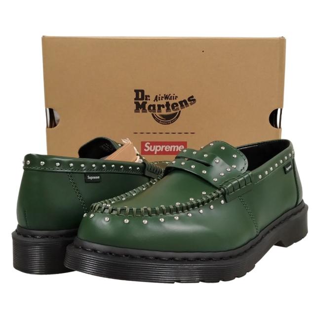 SUPREME シュプリーム × Dr.Martens ドクターマーチン 23SS STUDDED PENTON ローファー グリーン サイズ US10=28cm 正規品 / 51145