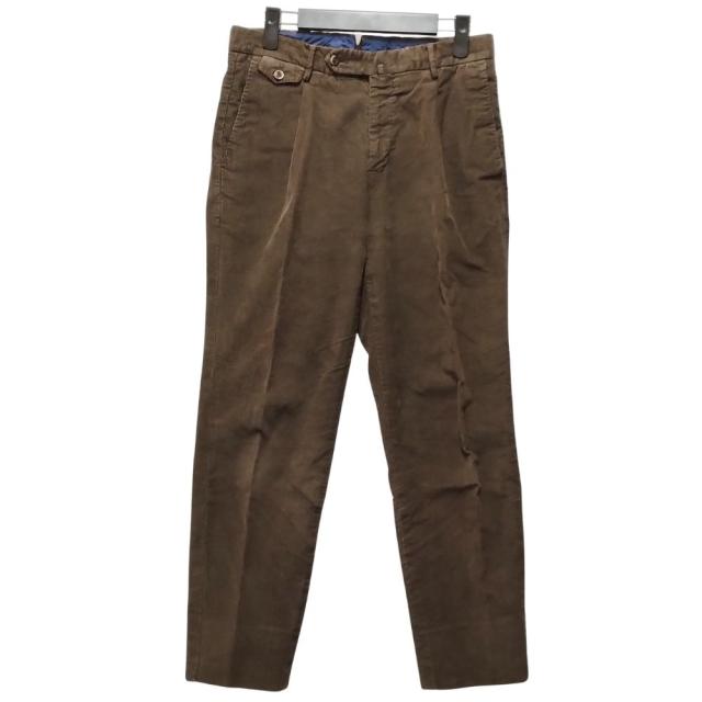 PT TORINO ピーティートリノ GENTLEMAN FIT ストレッチ 1タック コーデュロイ パンツ ブラウン サイズ44 正規品 / 40646