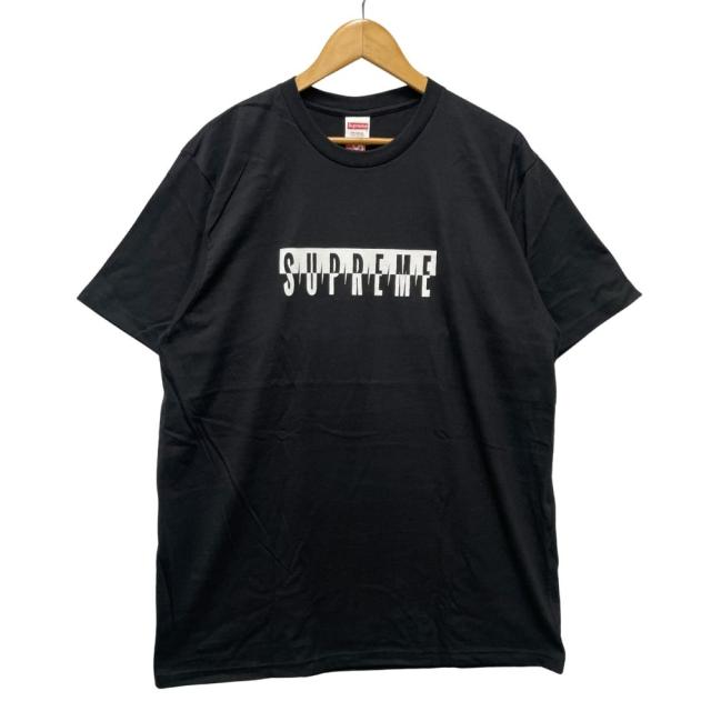 SUPREME シュプリーム 25AW Split Tee スプリット ロゴ プリント 半袖Ｔシャツ コットン ブラック サイズ L 正規品 / 52512