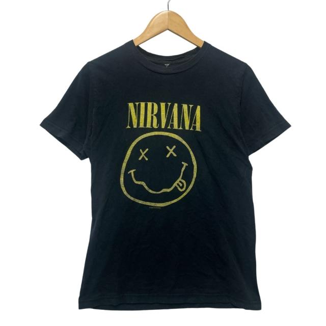 ヴィンテージ ニルヴァーナ スマイル プリント 半袖Ｔシャツ ブラック サイズ不明 正規品 / 52522