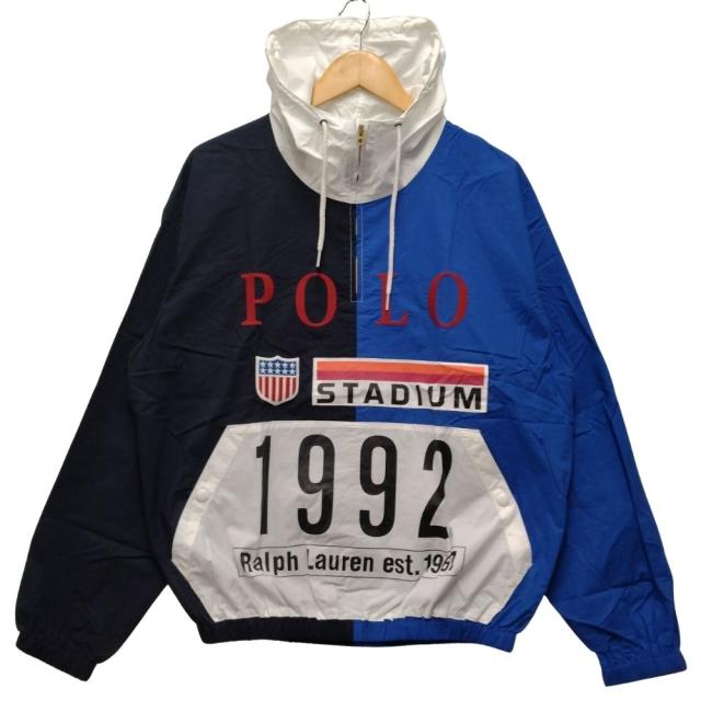 POLO BY RALPH LAUREN ポロバイラルフローレン STADIUM 1992 ハーフジップ アノラック ジャケット マルチカラー サイズS 正規品 / 52531