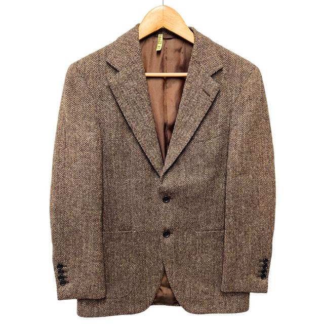 BEAMS F ビームス エフ ヘリンボーン ウール ジャケット ブラウン系 サイズ44 正規品 / 40636