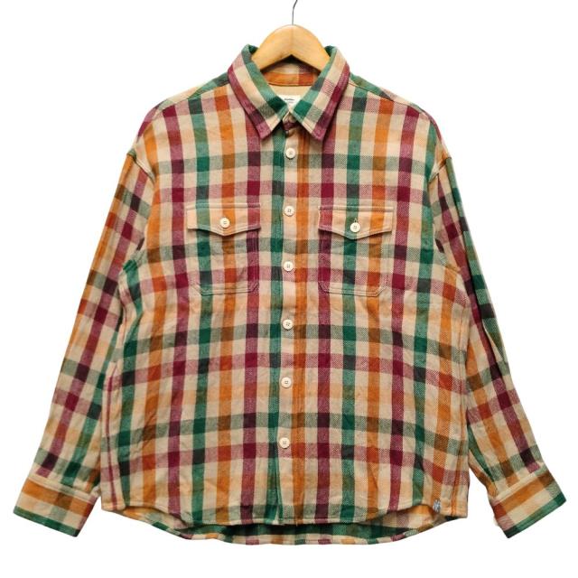 VISVIM ビズビム 品番 0122205011008 LUMBER CHECK L/S リネン混 ウール チェック シャツ マルチカラー サイズ1 正規品 / 52590