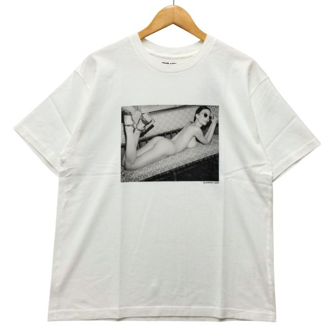 MINEDENIM マインデニム STIE lo Jonathan Leder プリント 半袖Ｔシャツ ホワイト サイズM 正規品 / 52633