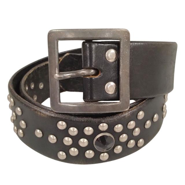スタッズ レザーベルト ブラック サイズ 36 正規品 / 52668
