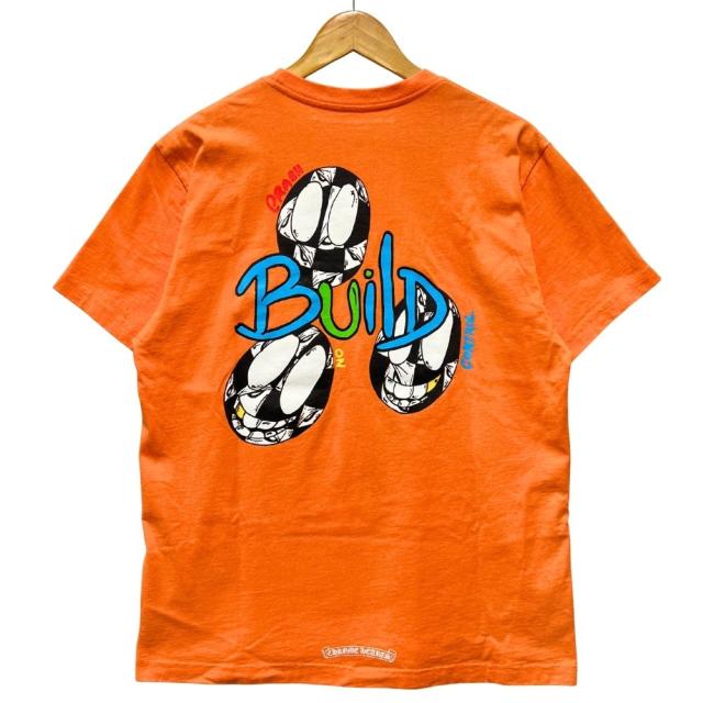 CHROME HEARTS クロムハーツ MATTY BOY LINK BUILD ポケット プリント 半袖Ｔシャツ オレンジ サイズ XL 正規品 / 40707