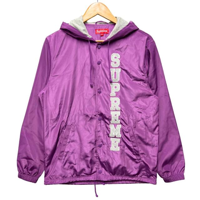 SUPREME シュプリーム Vertical Logo Hooded Coaches Jacket フード コーチジャケット パープル サイズS 正規品 / 52849