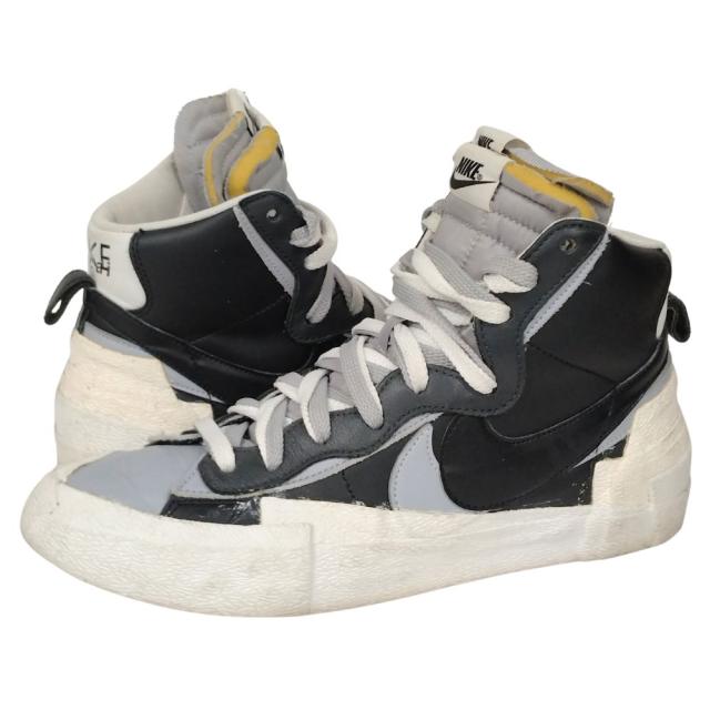 NIKE ナイキ 品番 BV0072-002 × SACAI BLAZER MID ブレザー シューズ スニーカー グレー サイズUS9=27cm 正規品 / 52926