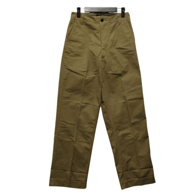 MINEDENIM マインデニム 品番Z304-7002-42-282 Military Herringbone Chino PS ミリタリー チノ パンツ カーキ サイズ28 正規品 / 36361