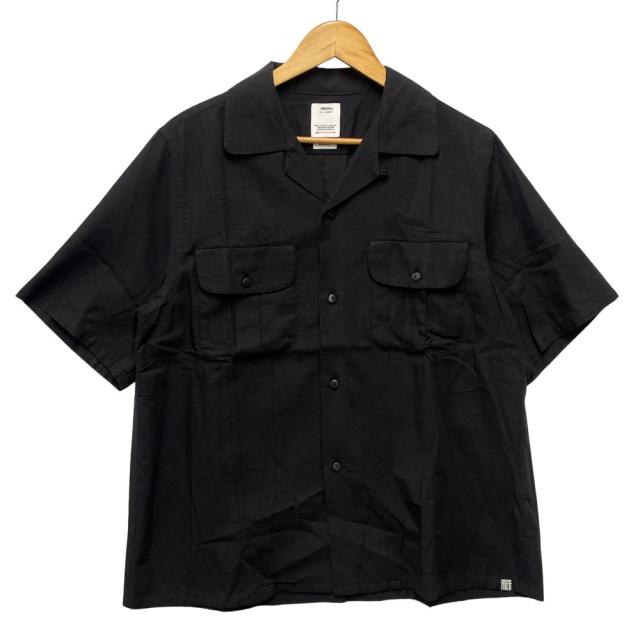 VISVIM ビズビム 品番 0124105011010 KEESEY G.S. SHIRT S/S  シルク 半袖シャツ ブラック サイズ2 正規品 / 53094