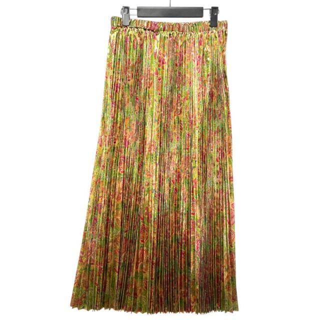 JUNYA WATANABE ジュンヤワタナベ 品番 JI-S022 フローラルプリントプリーツ ロングスカート マルチカラー サイズ M 正規品 / 51516