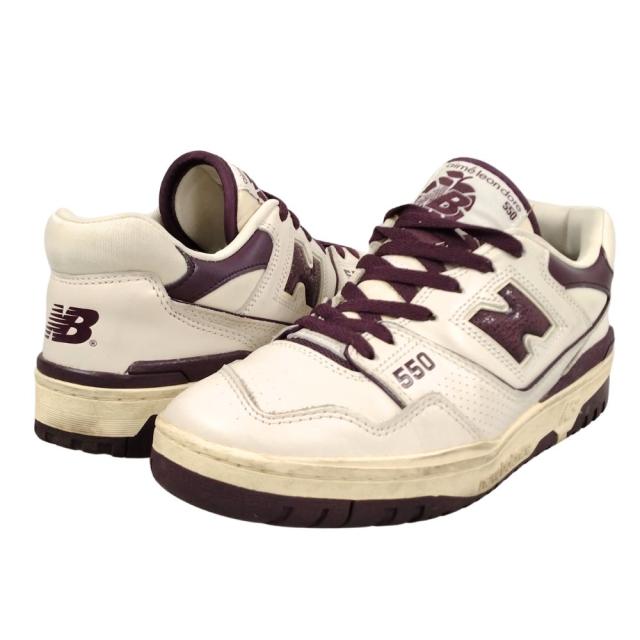 NEW BALANCE ニューバランス 品番 BB550AR1 aime leon dore シューズ ホワイト×パープル サイズUS9.5＝27.5cm 正規品 / 50578