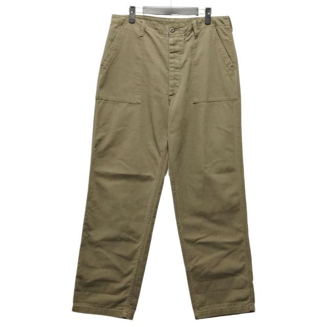 コットンサテン ベイカー ファティーグ パンツ オリーブ サイズ 34×31 正規品 / 52004
