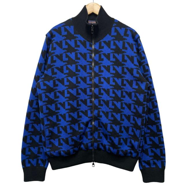 LOUIS VUITTON ルイ・ヴィトン 23SS 品番 HON31W 裏地キルティング LV ニット ジップ ブルゾン 青×黒 サイズXL 正規品 / 35401