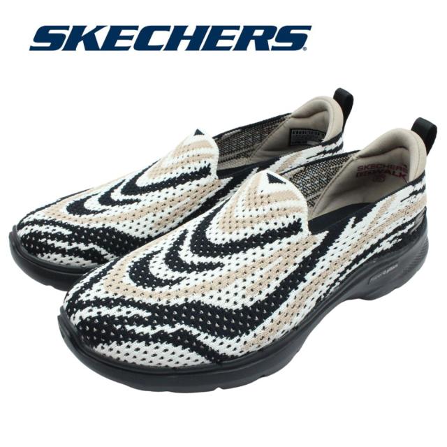 SKECHERS スケッチャーズ レディース スニーカー 124631 Go Walk 6 ゴー ウォーク サバンナ ストライプス/ゼブラ