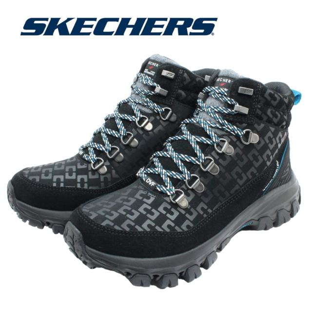 SKECHERS スケッチャーズ レディース スニーカー 撥水 防滑 180141 ダイアン フォン ファステンバーグ  ブラック ティール ハイカット 紐靴