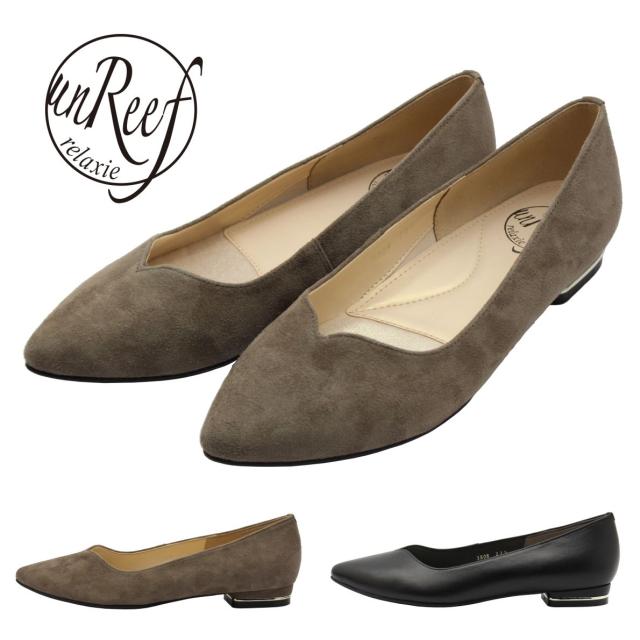 unReef アンリーフ レディース パンプス カジュアル ローヒール 3808