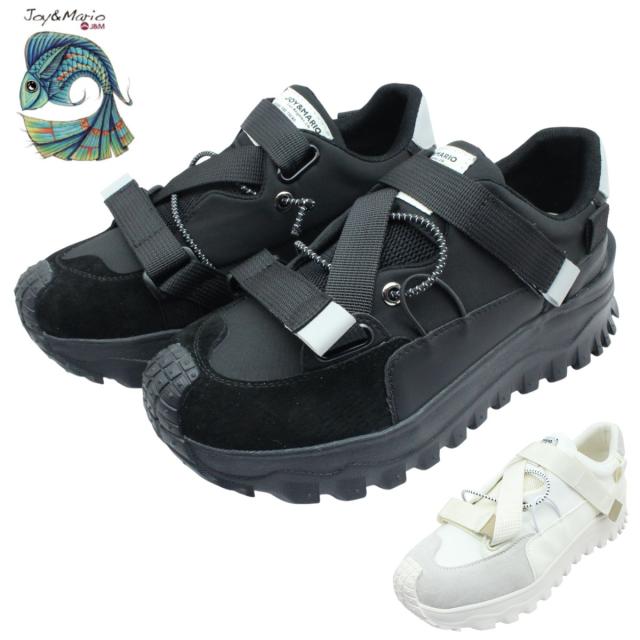 Joy & Mario ジョイ アンド マリオ レディース スニーカー 30973 W ベルクロ マジックテープ 軽量 おしゃれ  ローカット 厚底