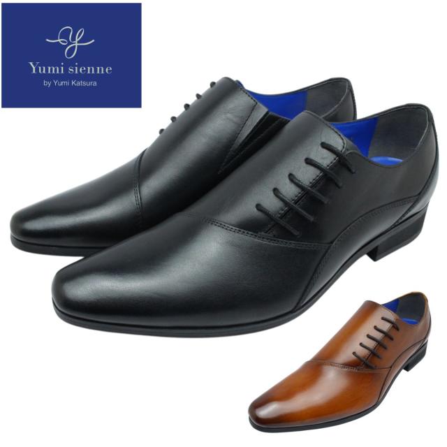 ユミジェンヌ メンズ ビジネスシューズ 8326フォーマルシューズ 紳士靴 紐靴 革靴 ブラック ブラウン 本革 日本製 Yumi sienne 桂由美