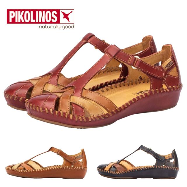 ピコリノス PIKOLINOS レディース P.VALLARTA レザー サンダル  ストラップ 編み込み PK751 本革 655-0732C5 スペイン