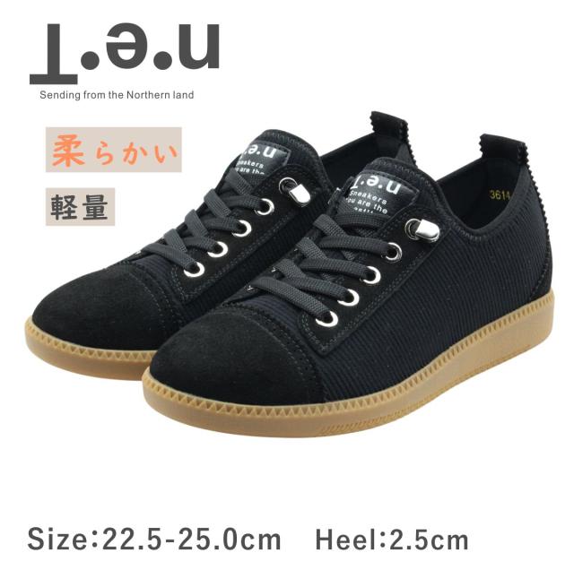 Ten テン 3614 レディース スニーカー スリッポン コーデュロイ スポーティ 軽量 疲れにくい 秋冬 靴