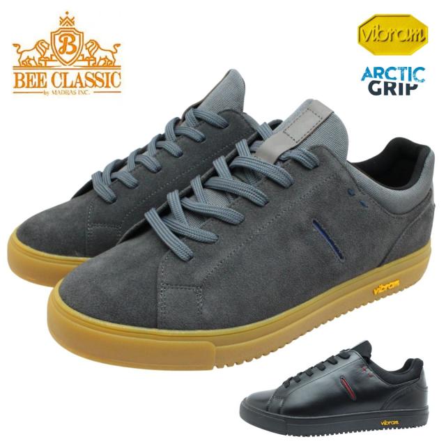 ビークラシック BEE CLASSIC メンズ レザー スニーカー 雪道対応ソール 防水 CB6055H 紐靴 ヴィブラム 本革 マドラス madras