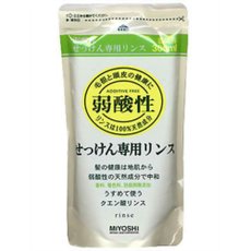 【２０個セット】【１ケース分】 無添加 せっけん専用リンス 詰替用(300mL)×２０個セット　１ケース分 【dcs】