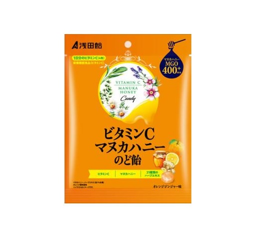 【４８個セット】【１ケース分】浅田飴 ビタミンC マヌカハニーのど飴×４８個セット　１ケース分※軽減税率対象品