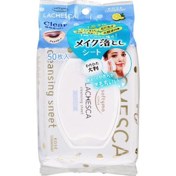 【２４個セット】【１ケース分】 ソフティモ　ラチェスカ　水クレンジングシート　クリア　50枚入×２４個セット　１ケース分 【dcs】