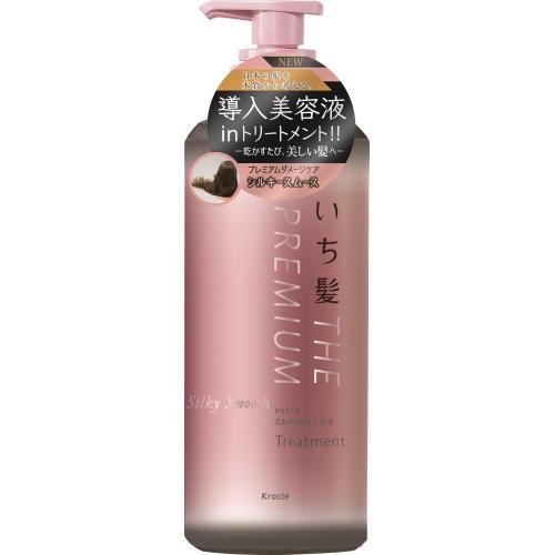 【１２個セット】 いち髪 プレミアム エクストラダメージケアトリートメント シルキースムース ポンプ ( 480g )×１２個セット　１ケース分 【dcs】