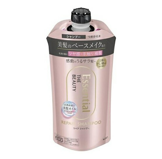 【２４個セット】【１ケース分】花王 エッセンシャル ザビューティ 髪のキメ美容 リペアシャンプー つめかえ(340ml)×２４個セット　１ケース分