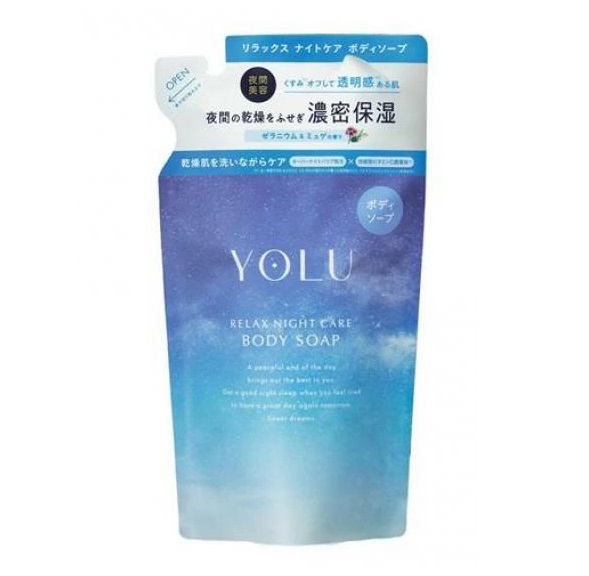【１０個セット】 I-ne YOLU ボディソープ リラックスナイトケア ゼラニウム&ミュゲ 詰め替え(400ml)×１０個セット