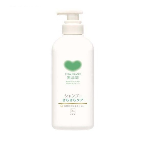 【１０個セット】 牛乳石鹸共進社 カウブランド 無添加シャンプー さらさらケア ポンプ付(470ml)×１０個セット