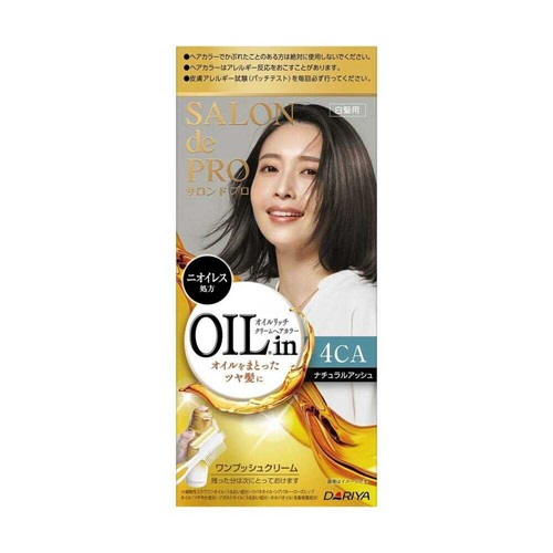 【１０個セット】 ダリヤ サロンドプロ オイルリッチクリーム ヘアカラー 白髪用 ナチュラルアッシュ4CA(56g+44g)×１０個セット