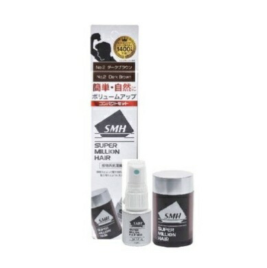 【５個セット】 ルアン スーパーミリオンヘアー コンパクトセット No.2 ダークブラウン(10g+15ml)×５個セット【s】