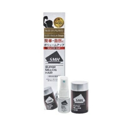 【２０個セット】 ルアン スーパーミリオンヘアー コンパクトセット No.23 ミディアムブラウン(10g+15ml)×２０個セット【s】