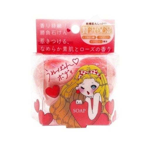 【２０個セット】 ペリカン石鹸 うぬぼれボディ ソープ ローズ(80g)×２０個セット【ori】