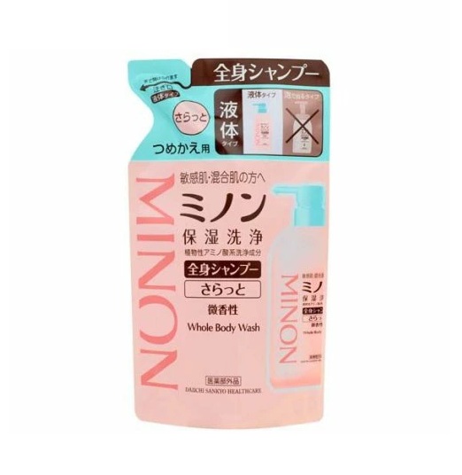 【２０個セット】 第一三共ヘルスケア ミノン 全身シャンプー さらっとタイプ 詰め替え(380ml)×２０個セット