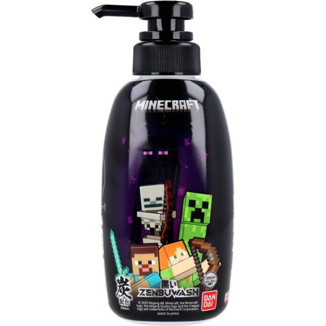 【２０個セット】 バンダイ　黒い ZENBUWASH MINECRAFT 250ml×２０個セット