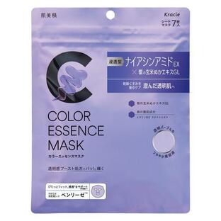 【３６個セット】【１ケース分】 肌美精 カラーエッセンスマスク パープル(7枚入)×３６個セット　１ケース分